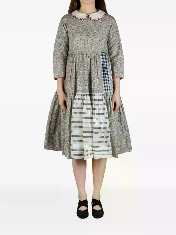 Pero Patchwork-motif Midi Dress