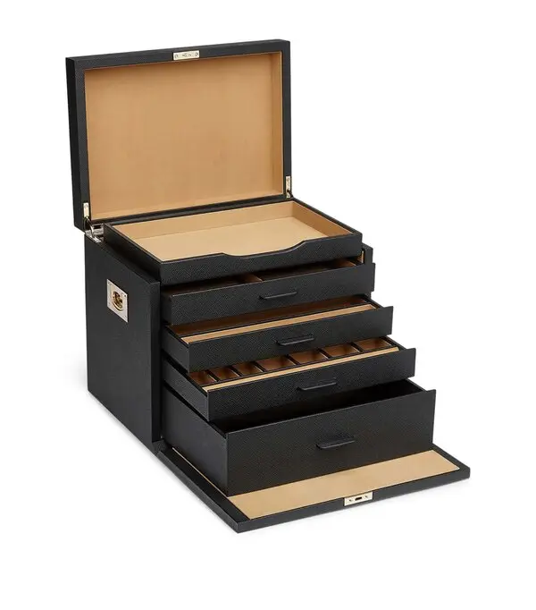 Smythson Panama Leather Jewellery Box