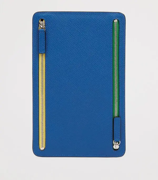 Smythson Panama Leather Multi-zip Travel Wallet