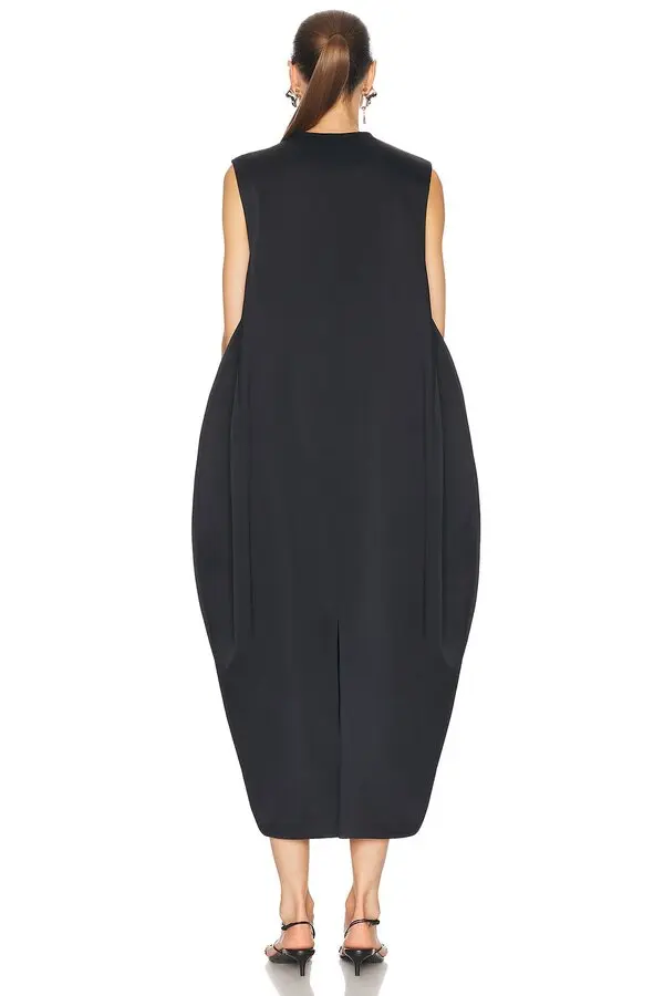 Khaite Blanche V-neck Dress - Black