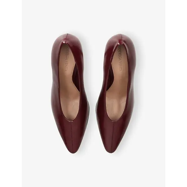 Bottega Veneta Sofia 90 Slip-on Leather Pumps - Wine