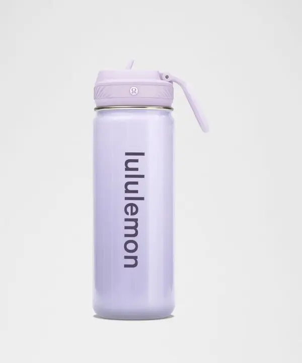 Lululemon Back To Life Sport Bottle 18oz Straw Lid - Faint Lavender/lilac Ether