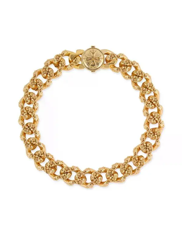 Emanuele Bicocchi Floral-motif Chain Bracelet - Gold