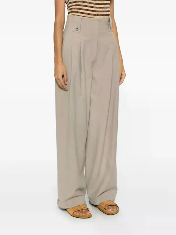 Nanushka Pleated Wide-leg Trousers