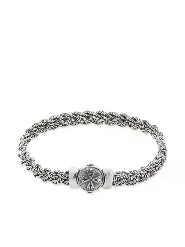Emanuele Bicocchi Braided Chain Bracelet - Silver