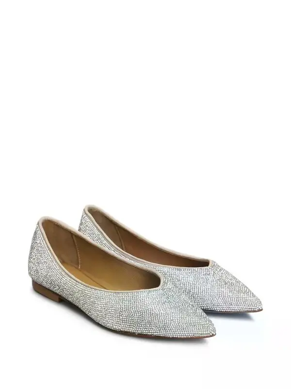 ANNA F. Crystal-embellished Ballerina Shoes