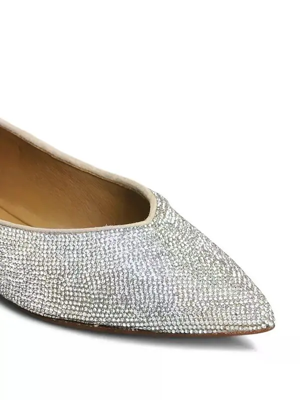 ANNA F. Crystal-embellished Ballerina Shoes