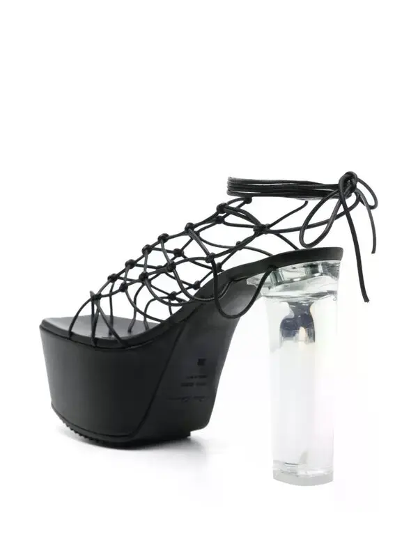 Rick Owens 130mm Web Platform Sandals - Black