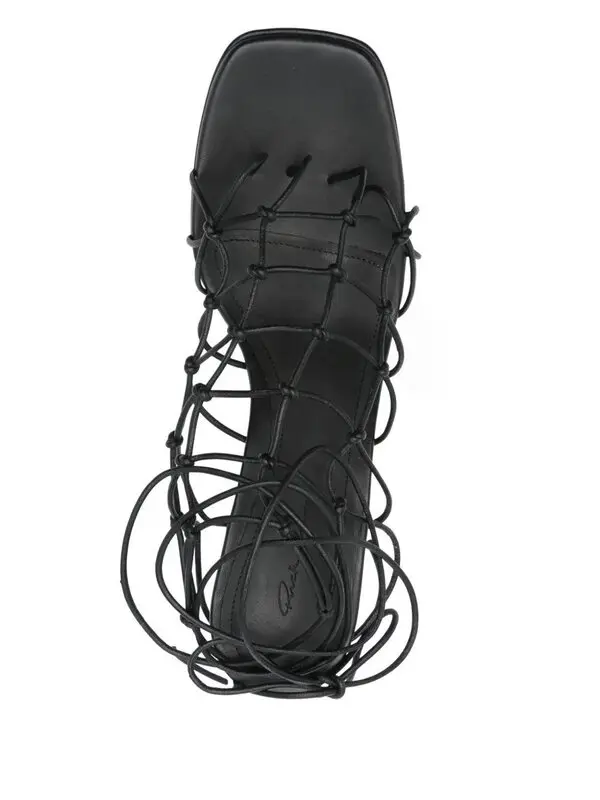 Rick Owens 130mm Web Platform Sandals - Black