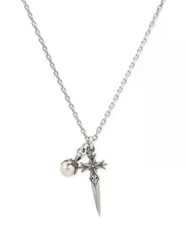 Emanuele Bicocchi Pearl Pendant Necklace - Silver