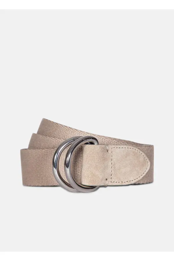 Vince 30mm Webbing D-ring Belt - Natural