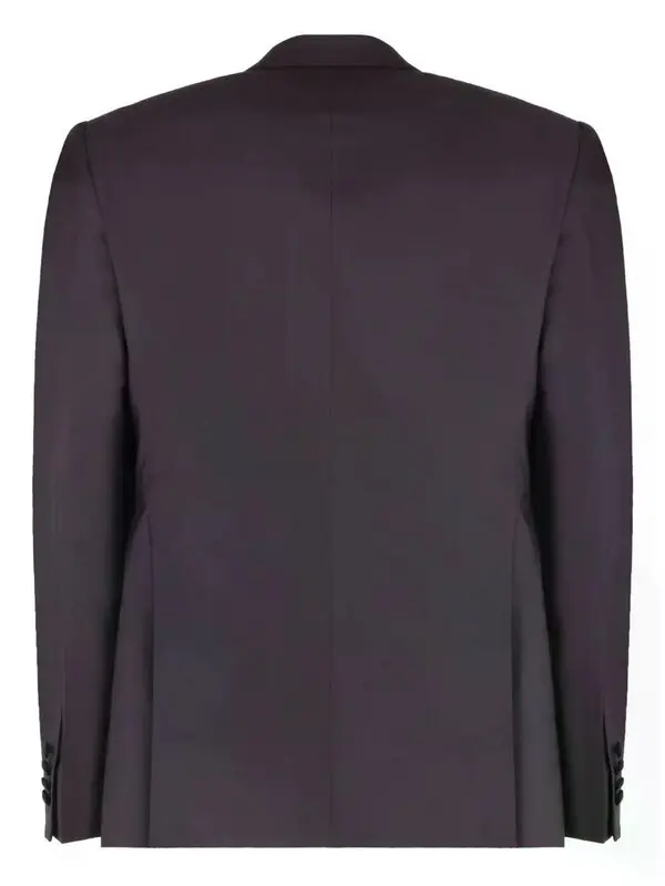 Emporio Armani Virgin Wool-blend Blazer - Purple