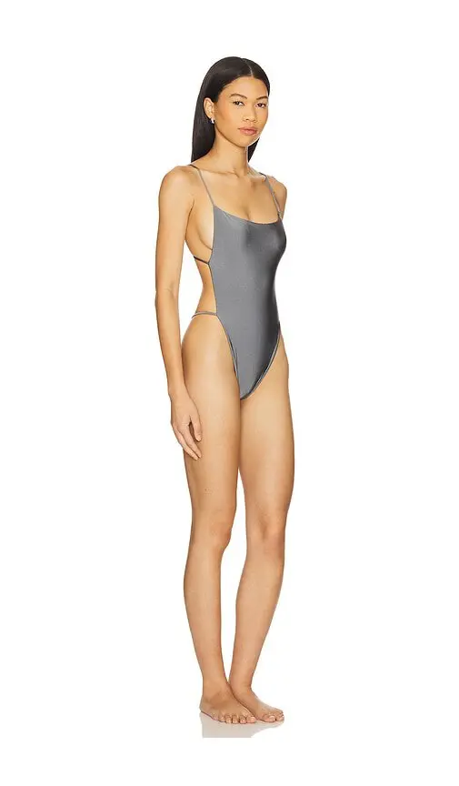 INDAH Dna.2 Skimpy Solid String Back One Piece Swimsuit