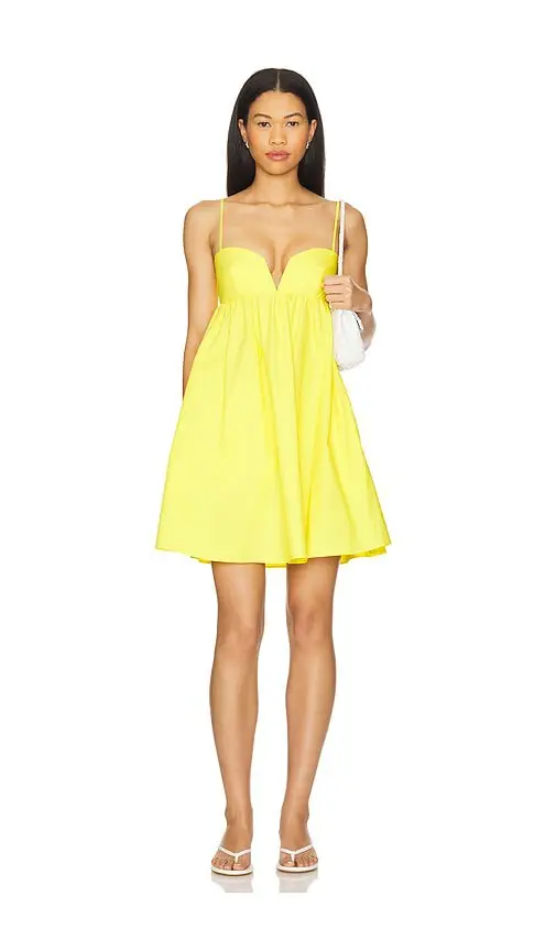 Susana Monaco Poplin Lace Up Back V Wire Dress