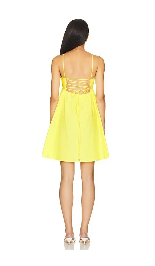 Susana Monaco Poplin Lace Up Back V Wire Dress