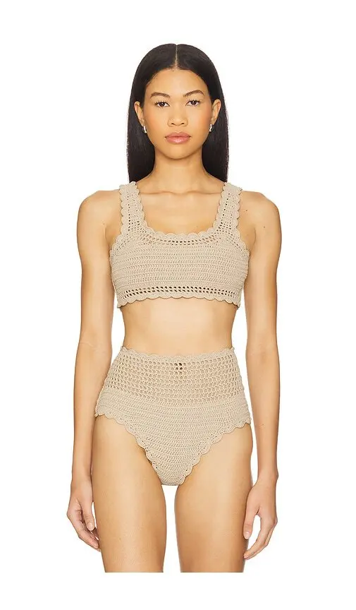Beach Riot Andy Bikini Top - Tan