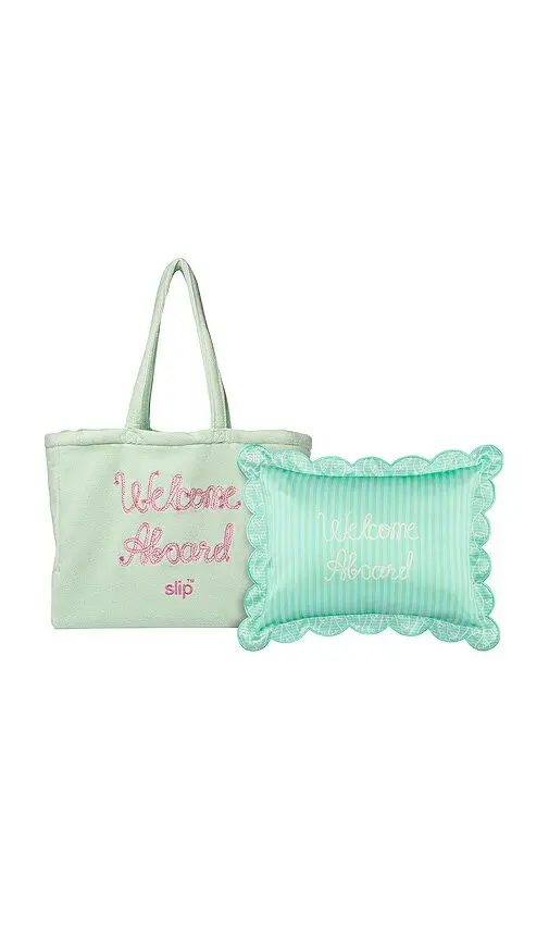 Slip Travel Pillow & Beach Bag - Les Vacances