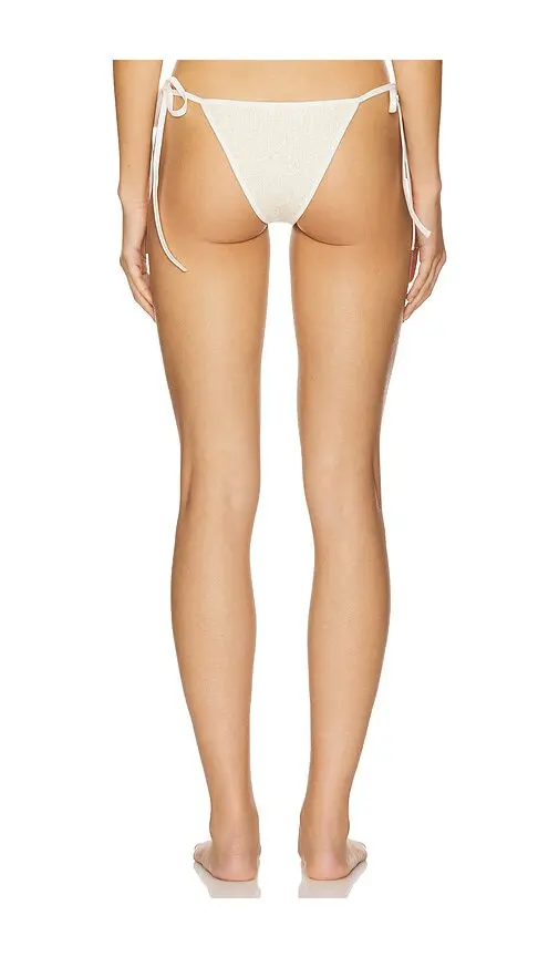 ASTA RESORT Mia Bikini Bottom - Ivory Sequin