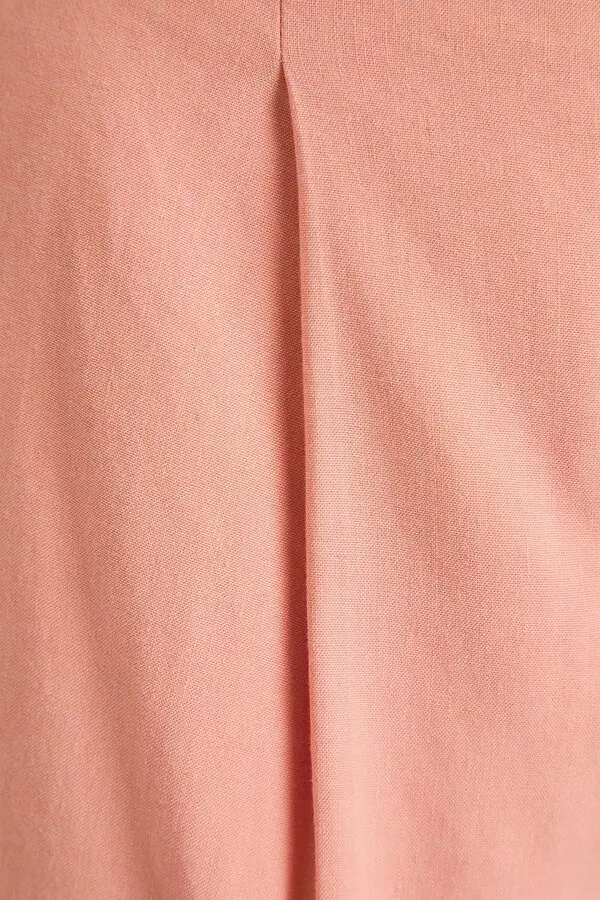 Veronica Beard Noemi Pleated Linen-blend Shorts