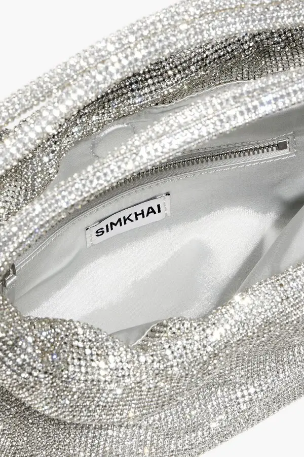 Simkhai Ellerie Crystal-embellished Satin Tote