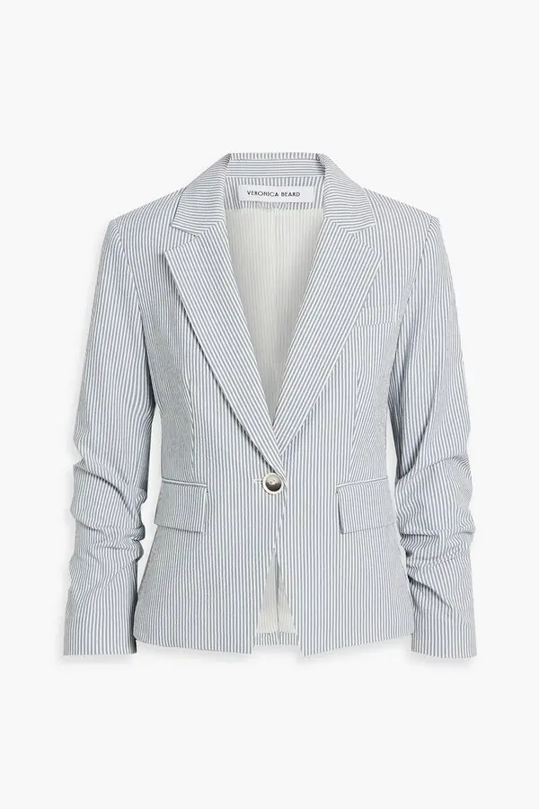 Veronica Beard Aaliyah Dickey Striped Blazer - Light Blue