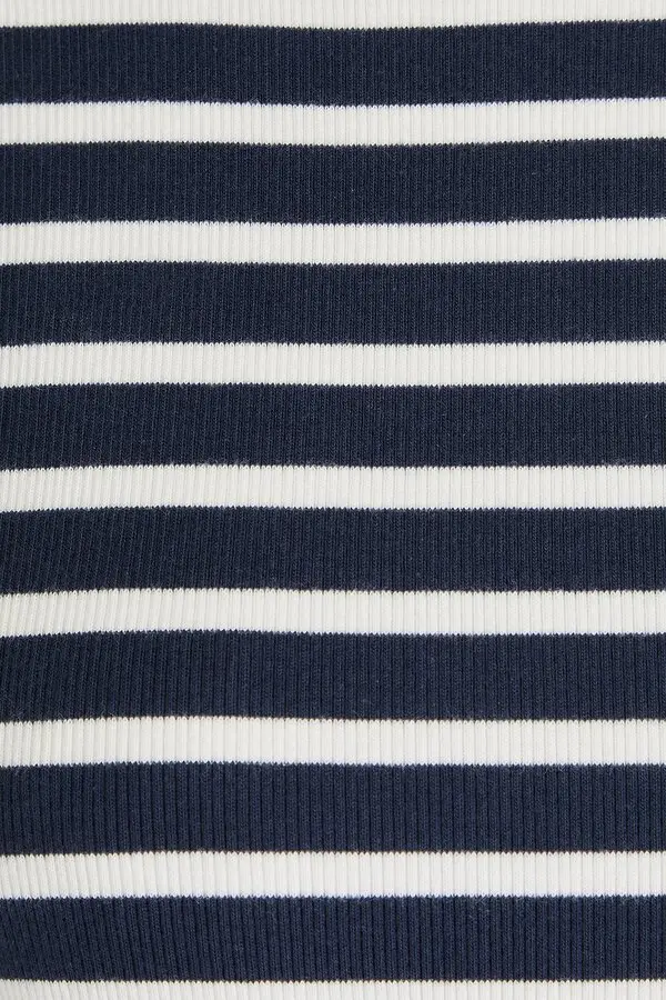 Veronica Beard Jordyn Striped Stretch Pima Cotton Jersey Tank