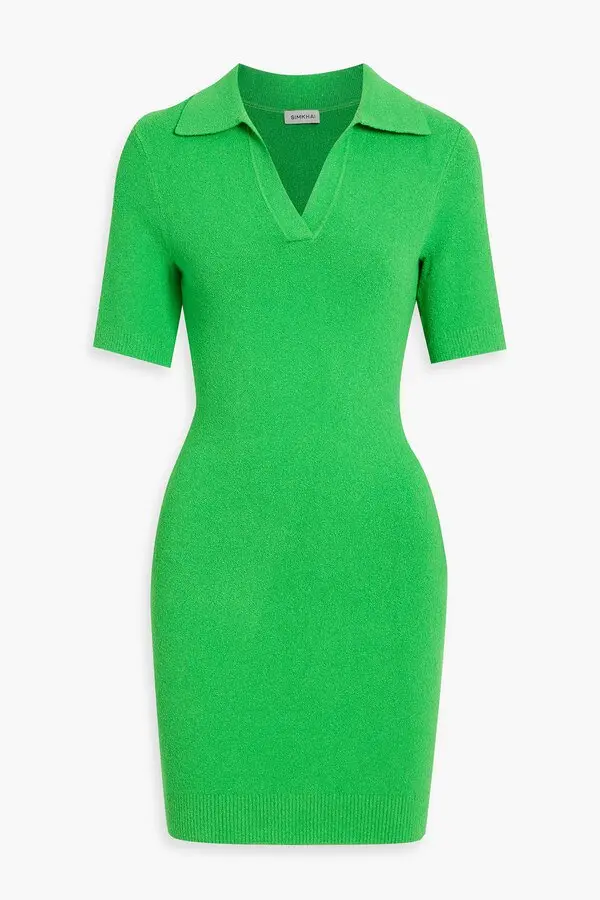 Simkhai Kris Boucl-Knit Mini Dress - Green - 65% Off | Editorialist