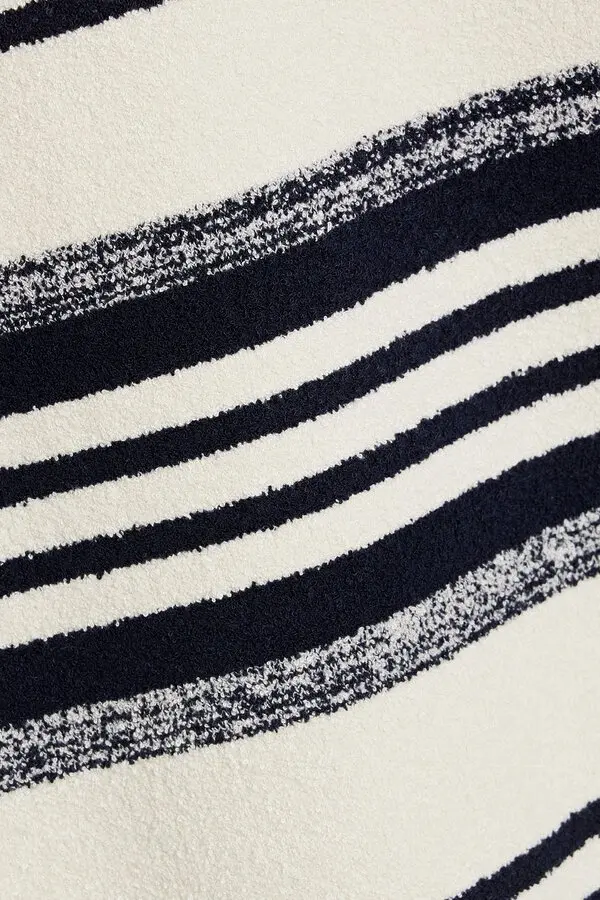 Simkhai Kris Striped Bouclé-knit Mini Dress