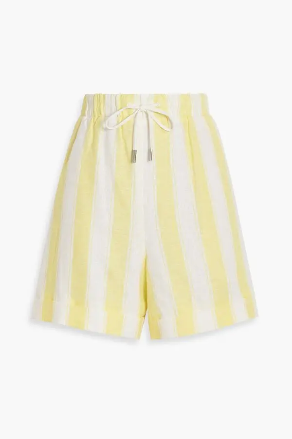 Simkhai Sonny Striped Linen-blend Shorts