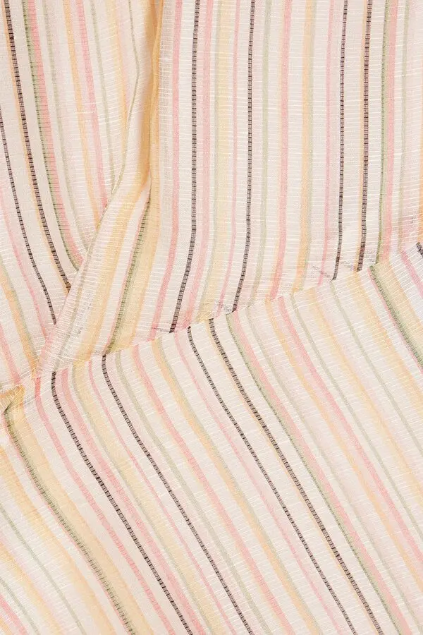 Derek Lam 10 Crosby Alix Striped Linen And Silk-blend Top