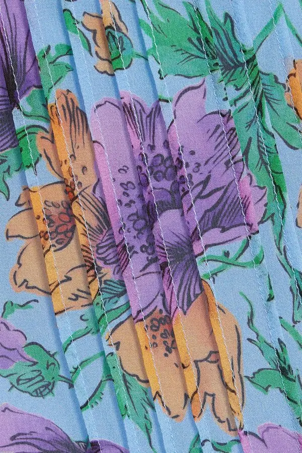Veronica Beard Dali Floral-print Silk-chiffon Top