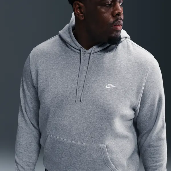 Nike Club Pullover Fleece Hoodie - Grey