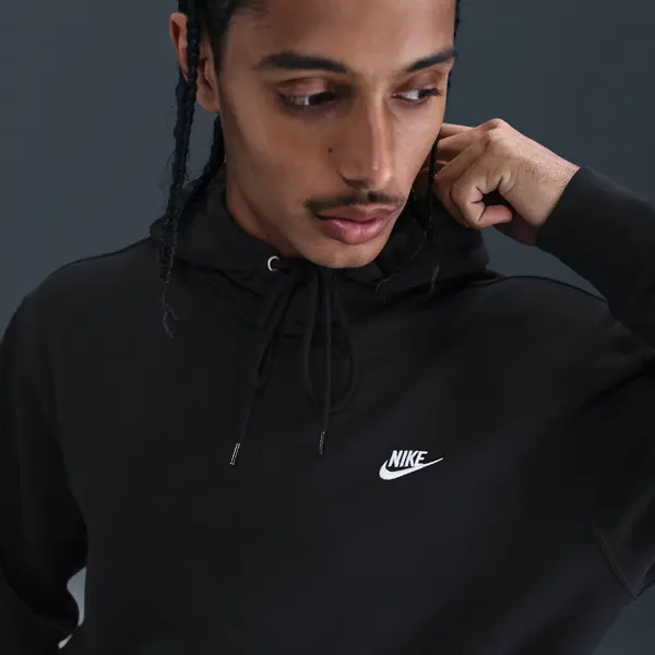 Nike Club Pullover Fleece Hoodie - Black