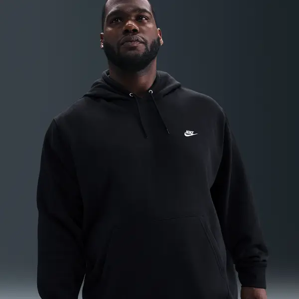 Nike Club Pullover Fleece Hoodie - Black