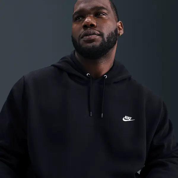 Nike Club Pullover Fleece Hoodie - Black