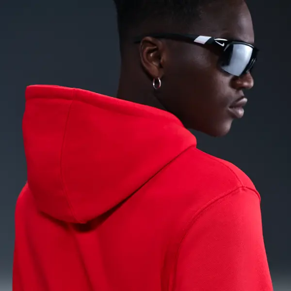 Nike Club Pullover Fleece Hoodie - Red