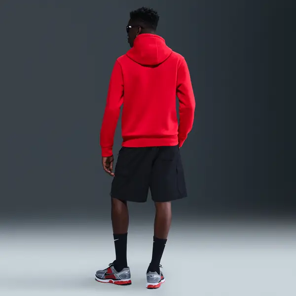 Nike Club Pullover Fleece Hoodie - Red