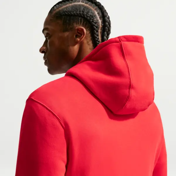 Nike Club Pullover Fleece Hoodie - Red