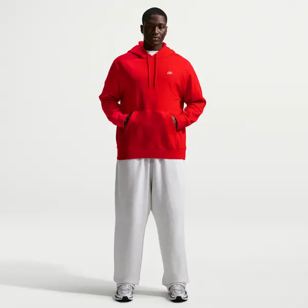Nike Club Pullover Fleece Hoodie - Red