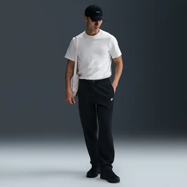 Nike Club Open-hem Fleece Pants - Black