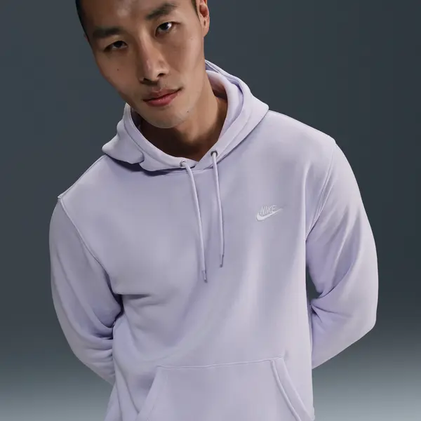 Nike Club Pullover Fleece Hoodie - Purple