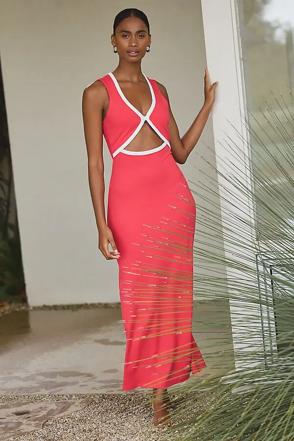 L*Space Steph Cutout Midi Dress - Bright Red