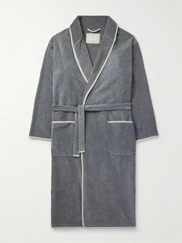 Brunello Cucinelli Cotton-chenille Bathrobe - Gray