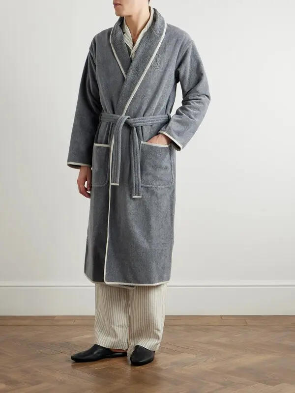 Brunello Cucinelli Cotton-chenille Bathrobe - Gray