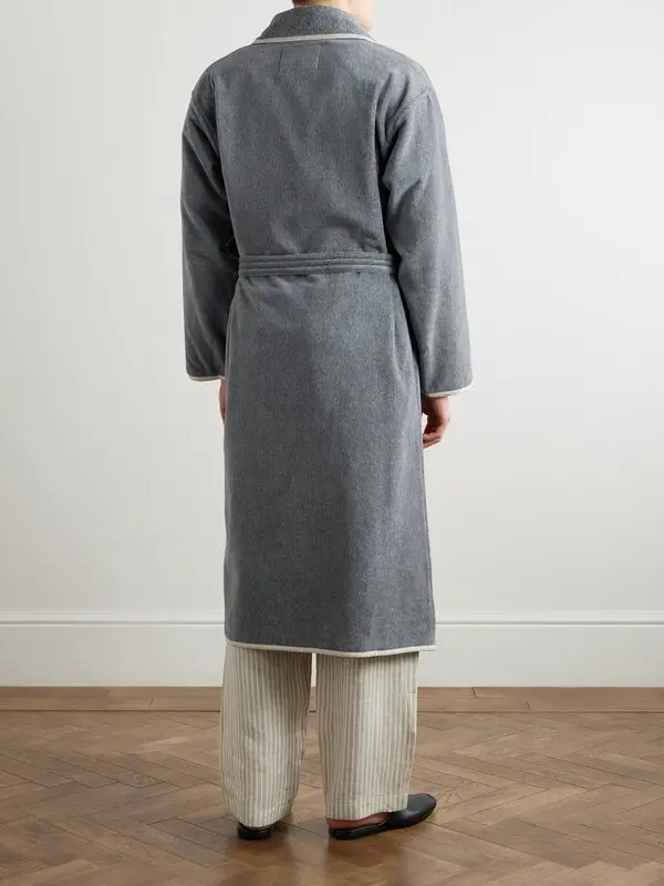 Brunello Cucinelli Cotton-chenille Bathrobe - Gray