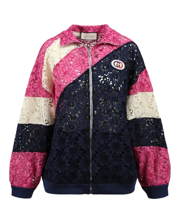 Gucci Floral Guipure Lace Track Jacket