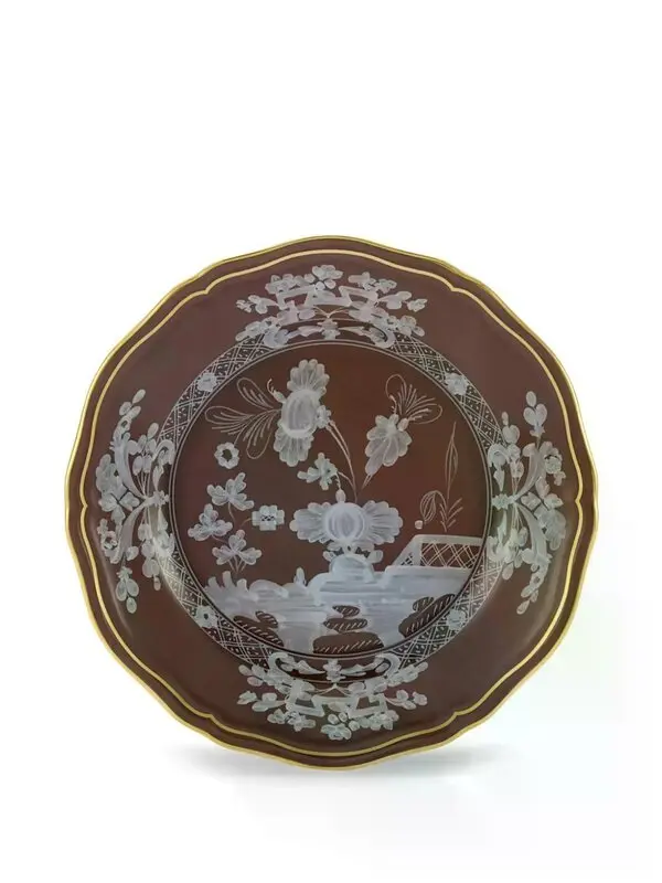 GINORI 1735 Oriente Decorative Porcelain Plate - Brown