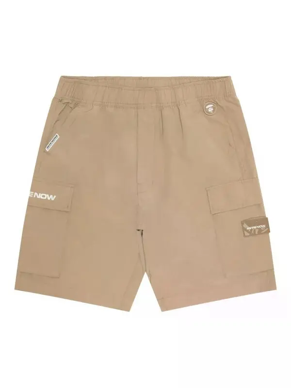 AAPE BY *A BATHING APE Logo-print Cargo Shorts - Neutrals