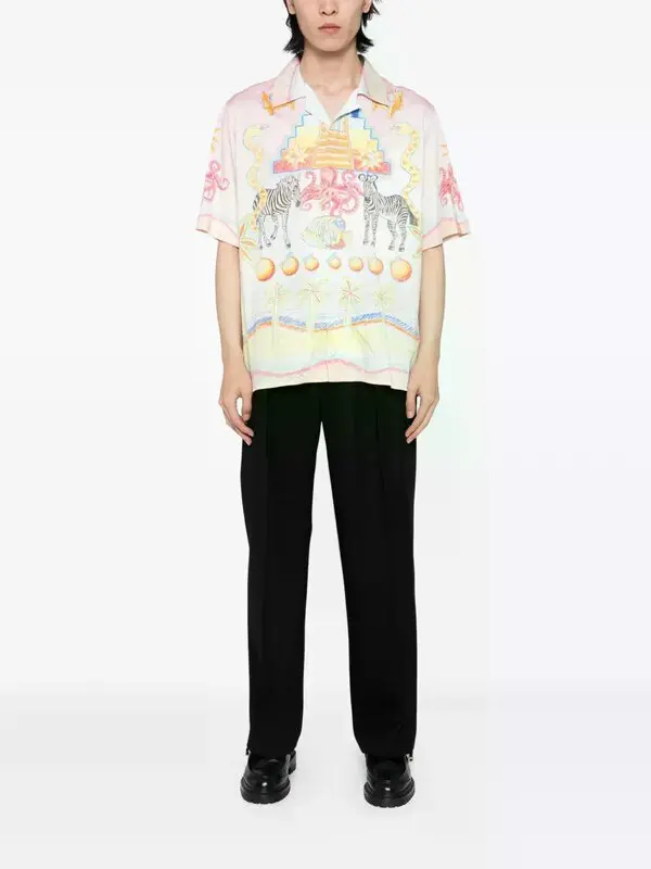 Casablanca Pleated Trousers - Black