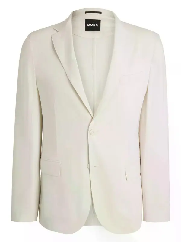 BOSS Linen-blend Blazer - Neutrals